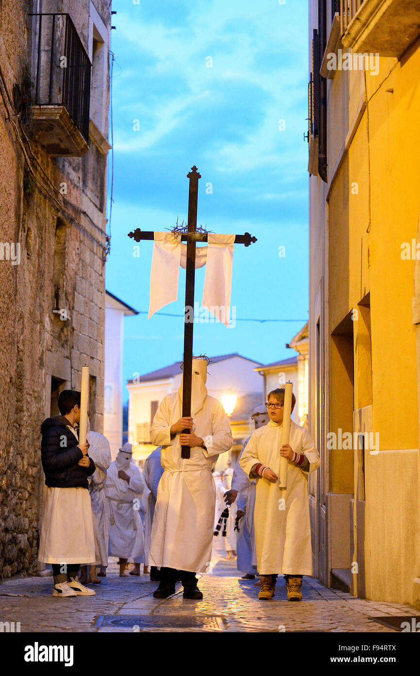 Italy Campania, San Lorenzo Maggiore ( Bn ), on Good Friday Procession ...