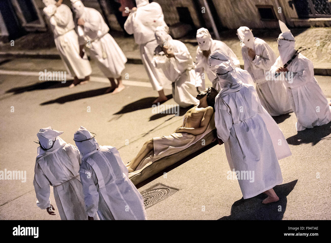 Italy Campania, San Lorenzo Maggiore ( Bn ), on Good Friday Procession ...