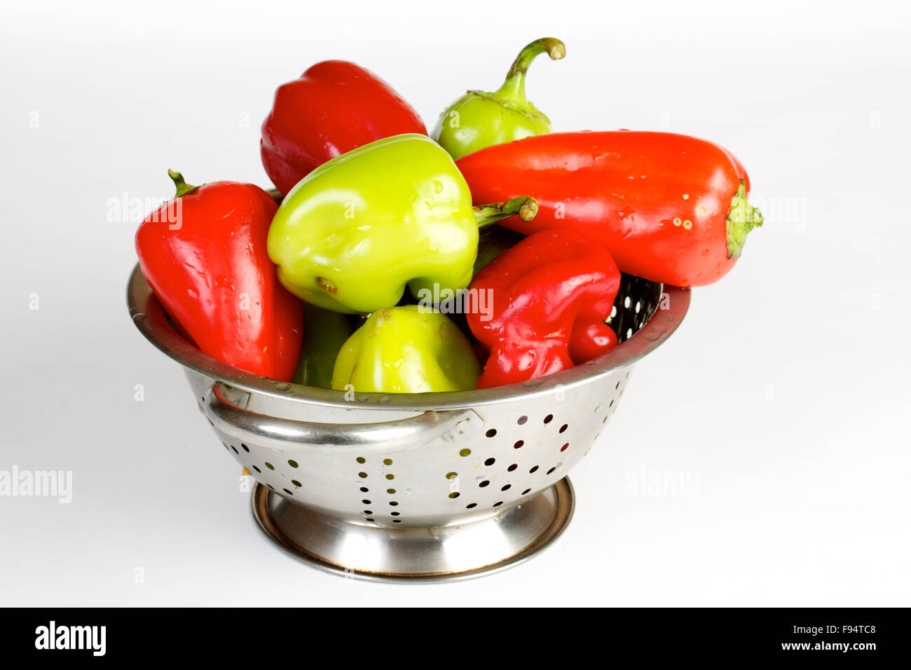 Bell pepper mix on the white background Stock Photo - Alamy