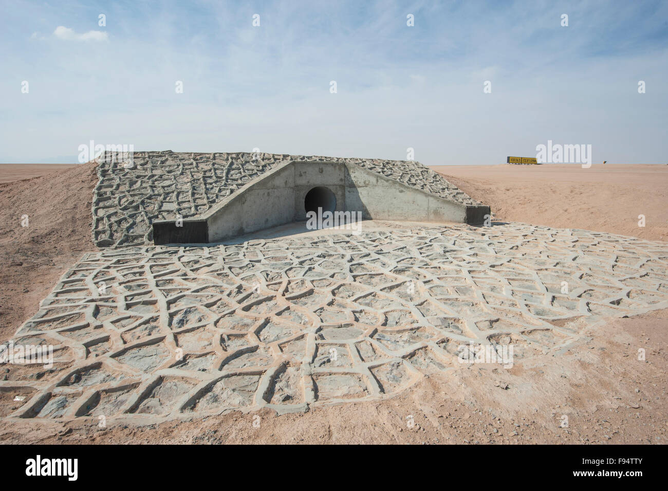 Entrance to a large underground drainage pipe dyke Stock Photo - Alamy