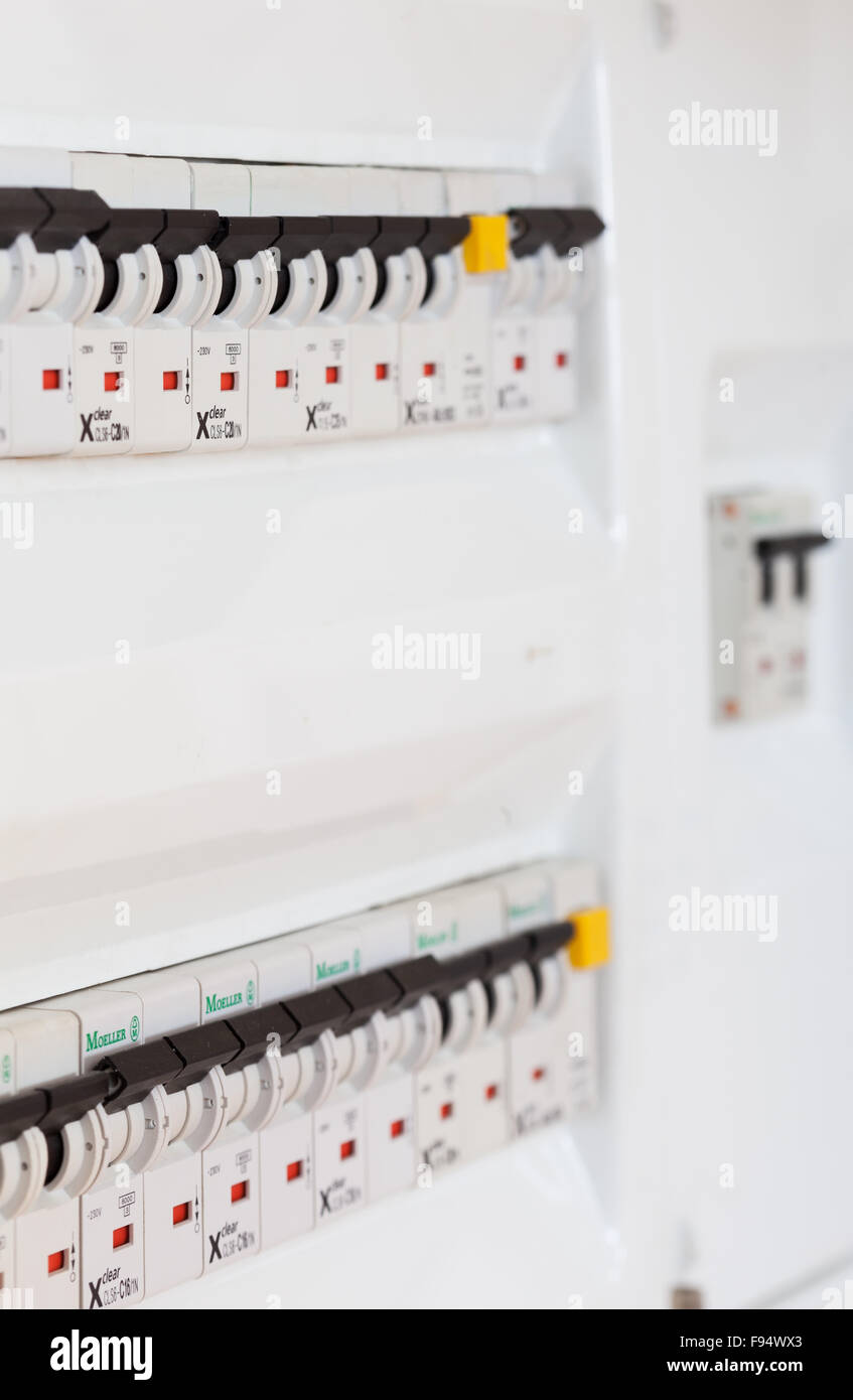 electrical control panel at house Stock Photo - Alamy