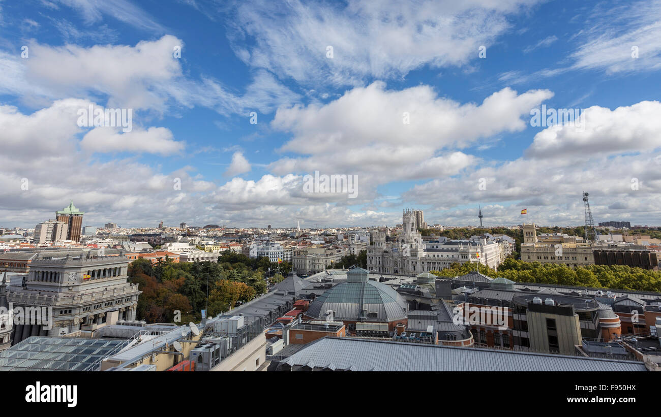sunny spells on the skyline of Madrid Stock Photo - Alamy