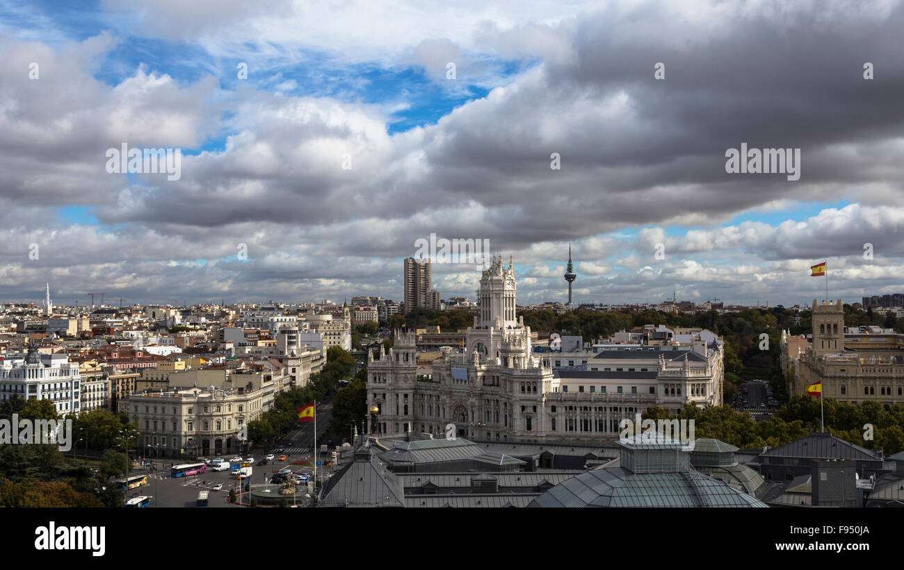 sunny spells on the skyline of Madrid Stock Photo - Alamy