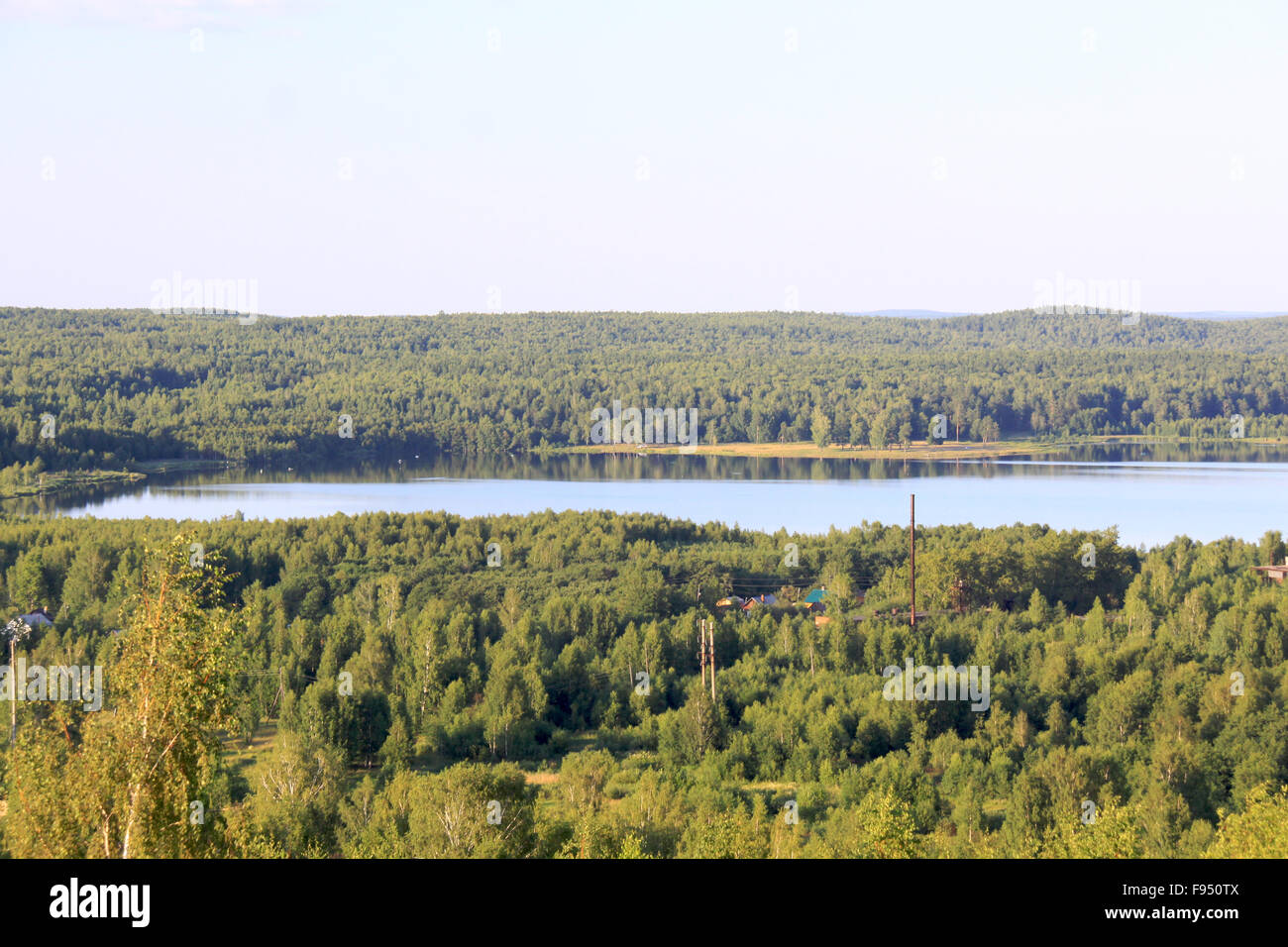 Summer landscape. Ural mountains river Stock Photo - Alamy