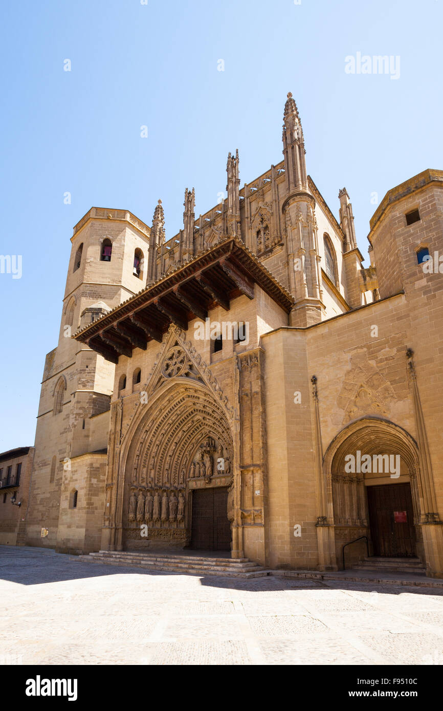 Cathedral of Transfiguration of the Lord. Huesca, Aragon Stock Photo ...