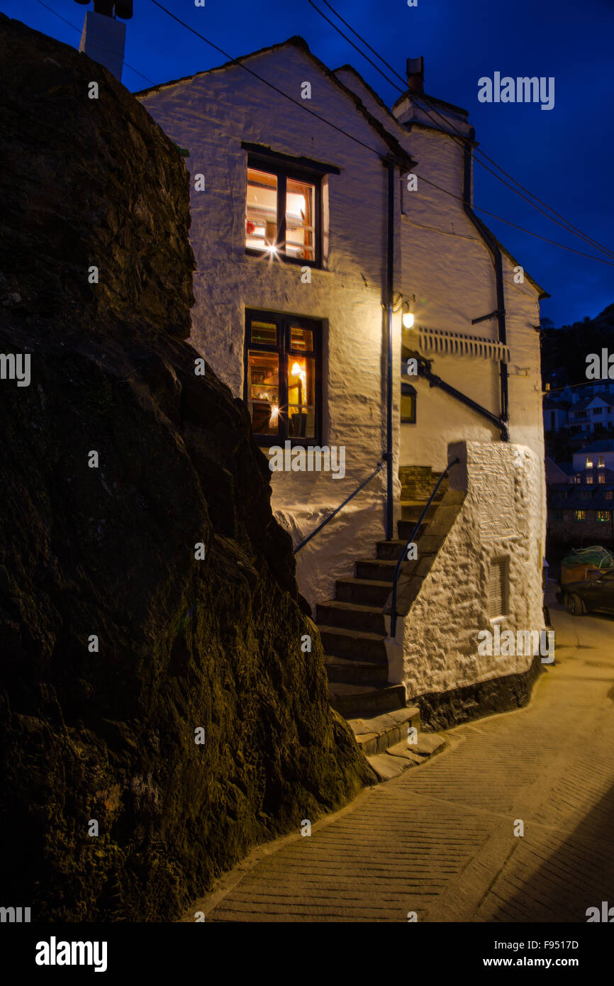 The Blue Peter Inn at Polperro Stock Photo - Alamy