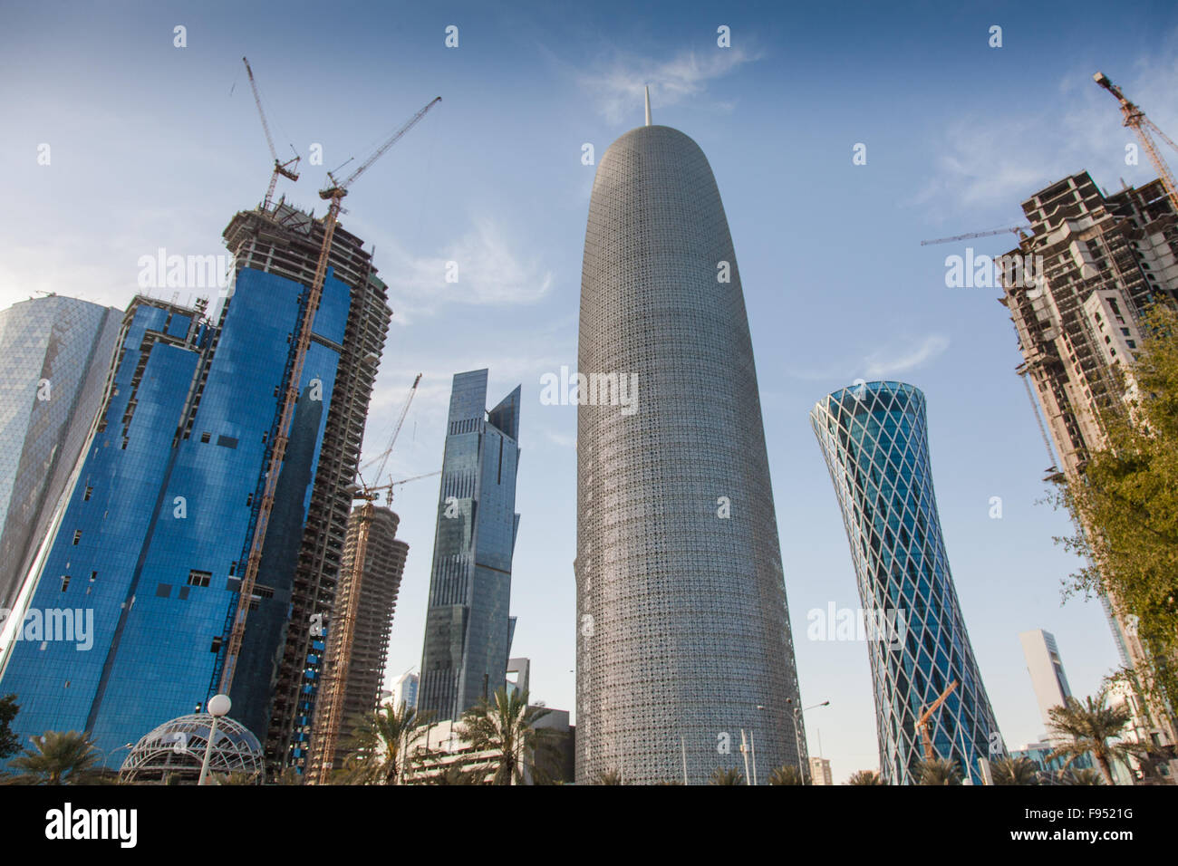 doha buildings seen from distance Stock Photo - Alamy