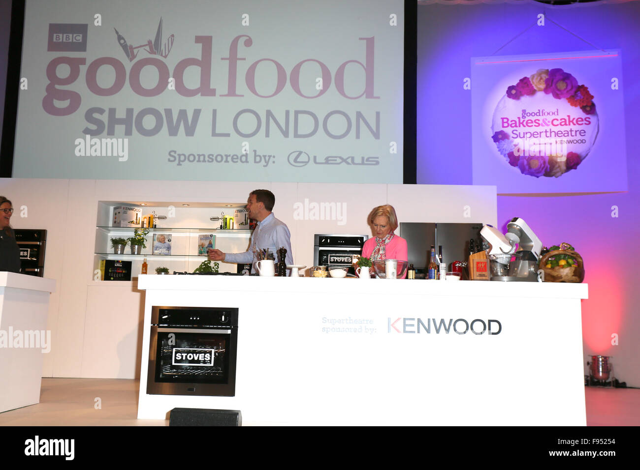 Mary Berry and Paul Hollywood with Pudsey at the BBC Good Food Bakes ...
