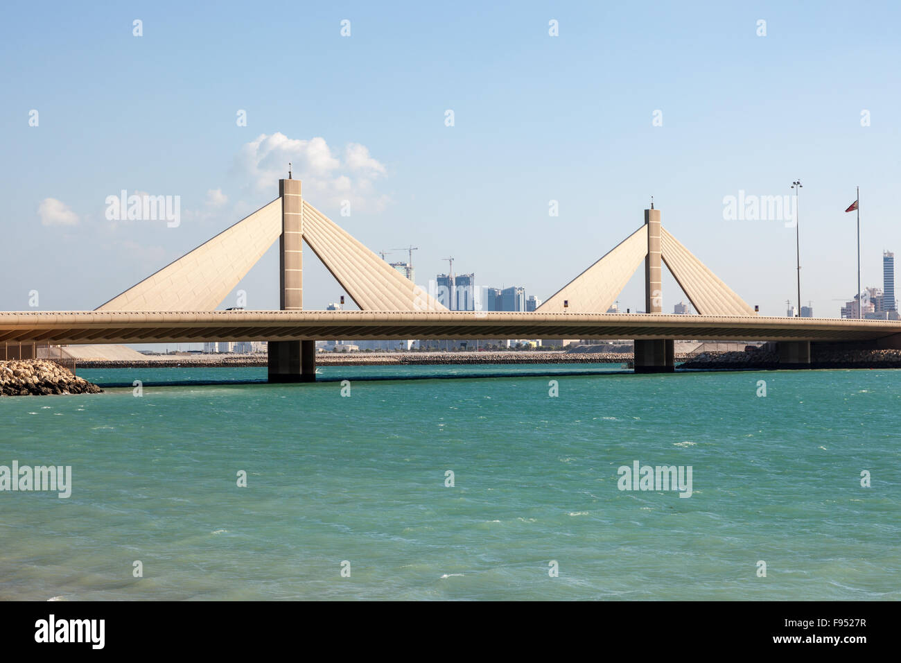 Causeway Bridge in Manama, Kingdom of Bahrain Stock Photo - Alamy