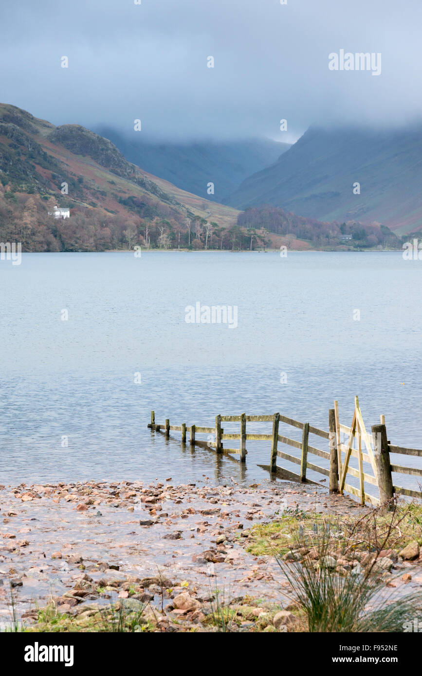 A landscape view of the mountains and lake at Buttermere the Lake ...