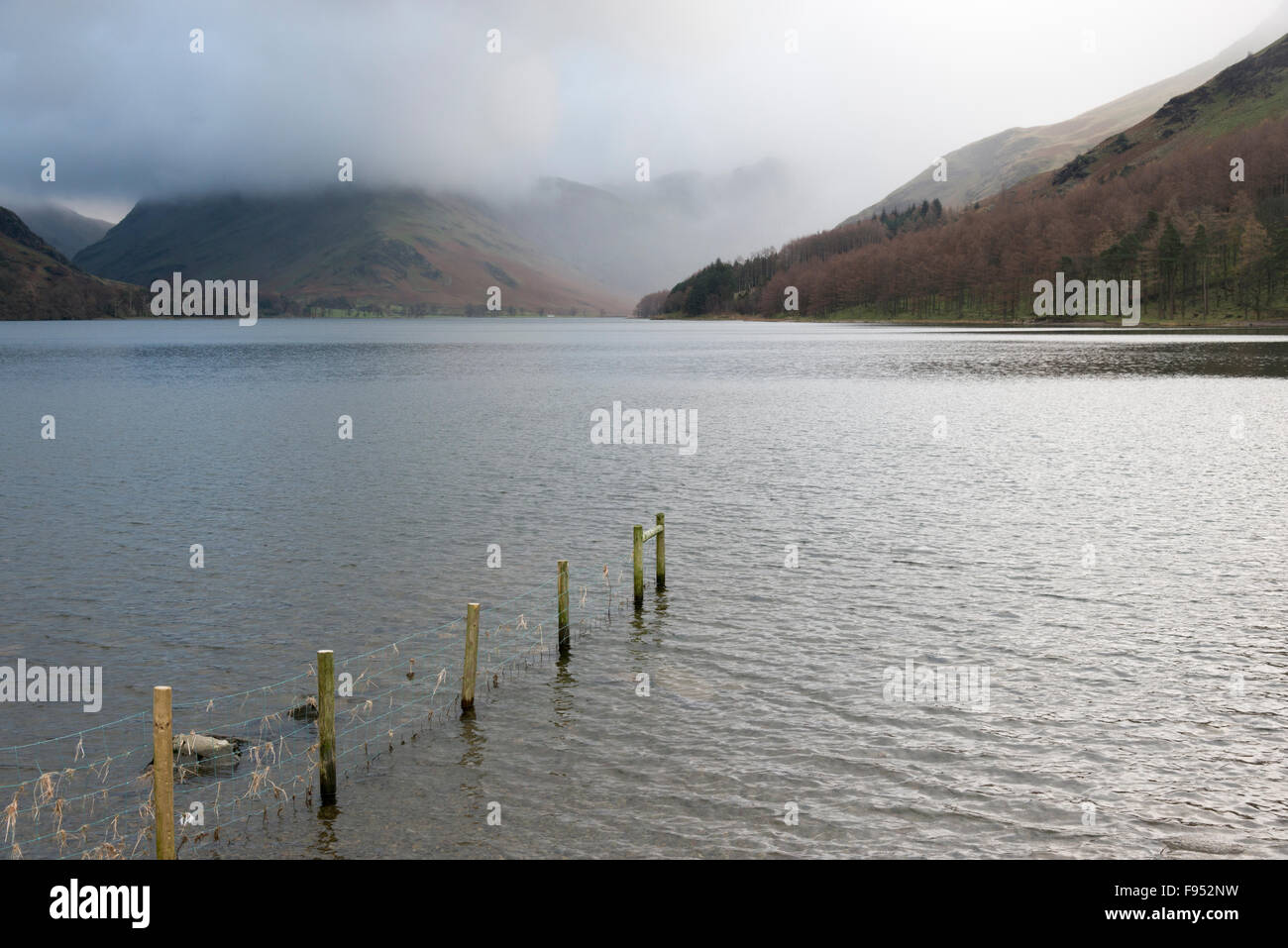 A landscape view of the mountains and lake at Buttermere the Lake ...