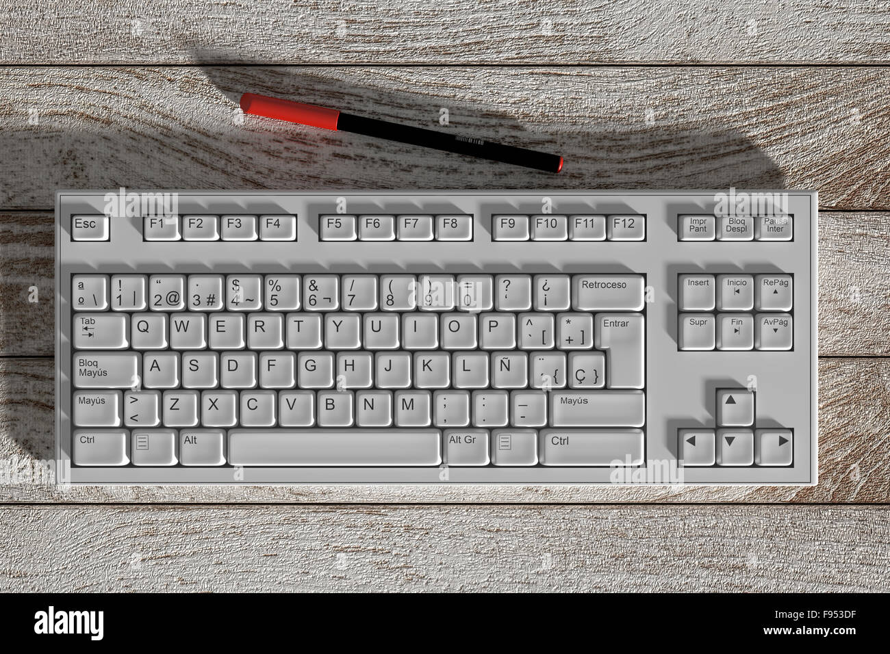 Spanish keyboard hi-res stock photography and images - Alamy