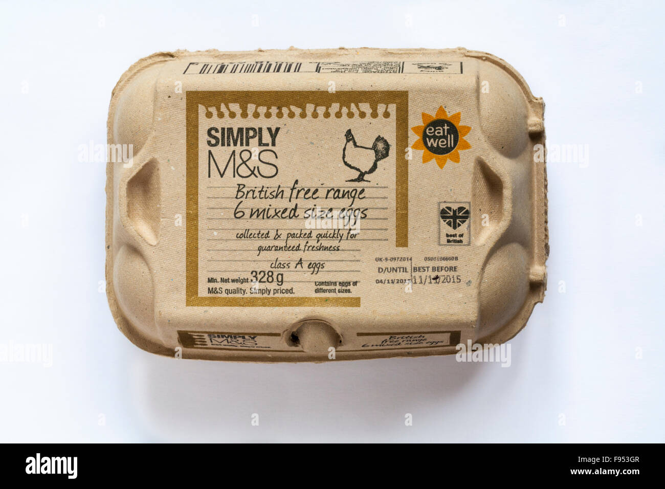 Egg box closed - Simply M&S British free range 6 mixed size eggs ...
