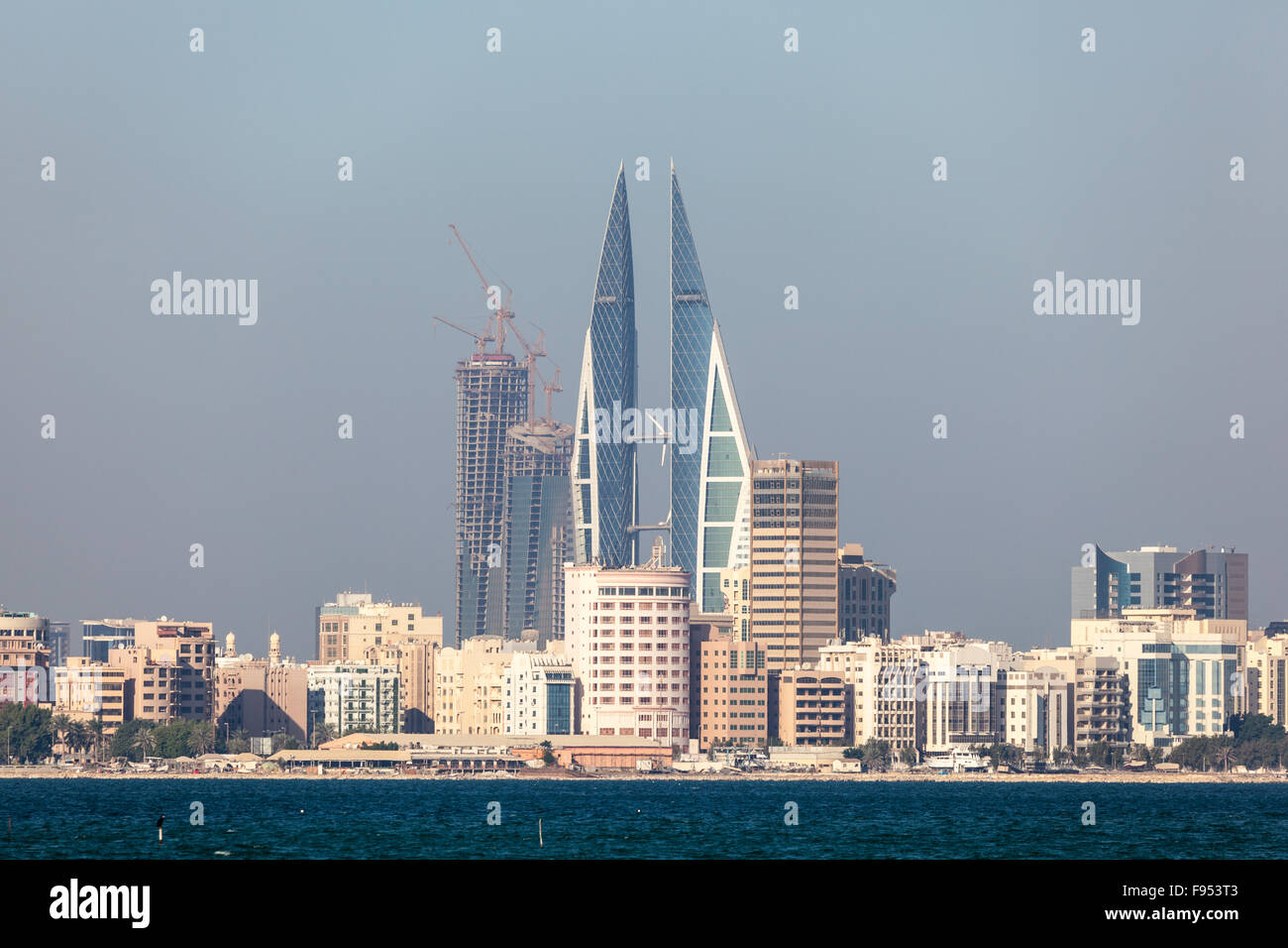 Skyline of Manama City, Bahrain Stock Photo - Alamy