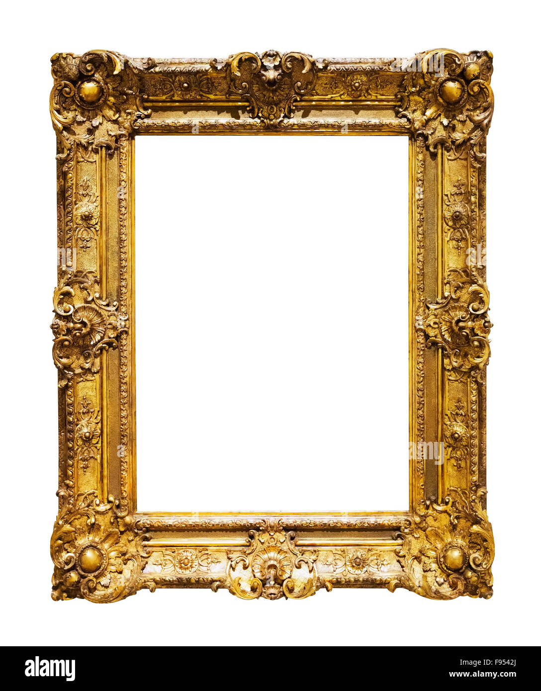 Classic gold frame. Isolated over white, may be used for photo Stock ...