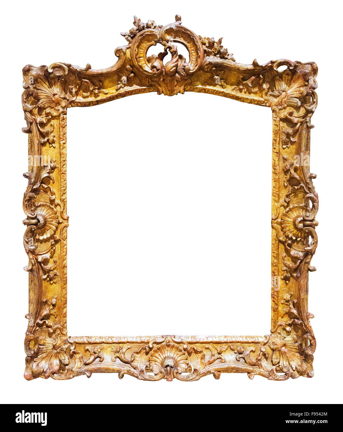 Old Gilded Frame Isolated Over High Resolution Stock Photography and ...
