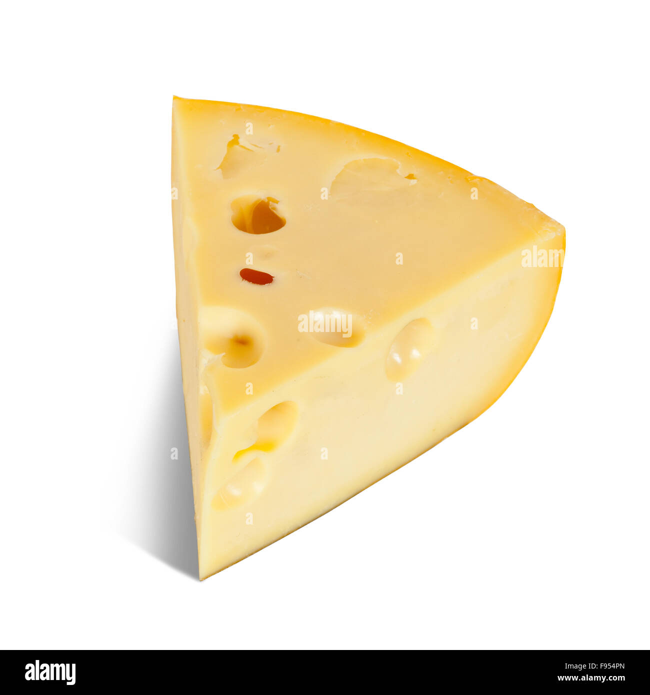 piece of cheese. Isolated on white background Stock Photo - Alamy