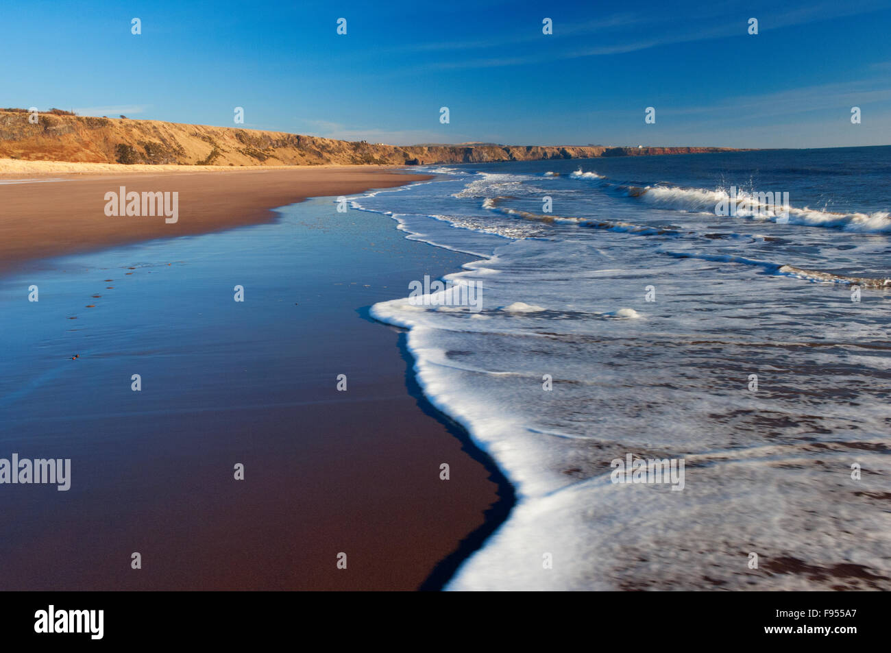 The beach at St Cyrus National Nature Reserve - Aberdeenshire, Scotland ...