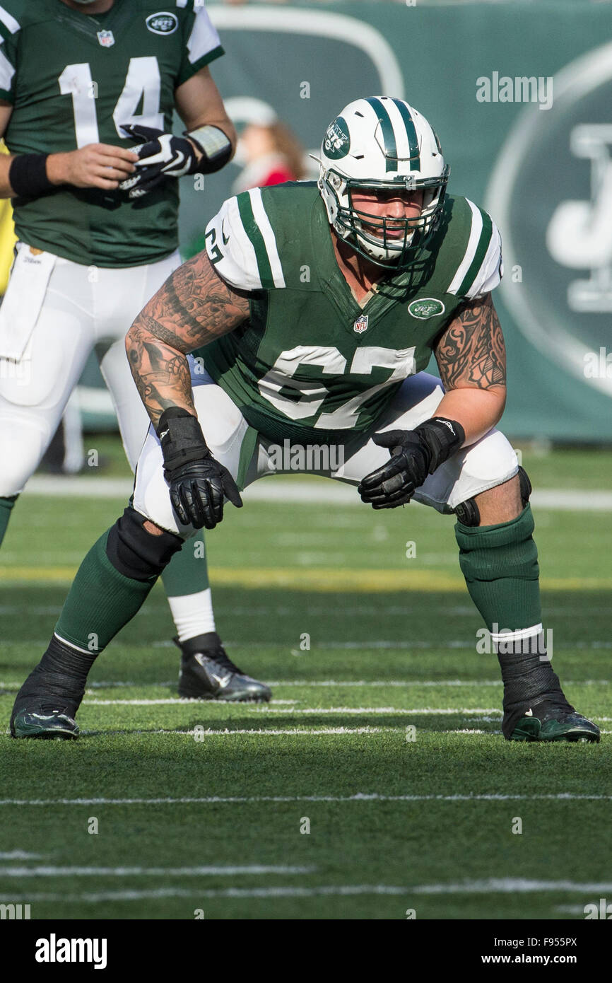 East Rutherford, New Jersey, USA. 13th Dec, 2015. New York Jets guard ...