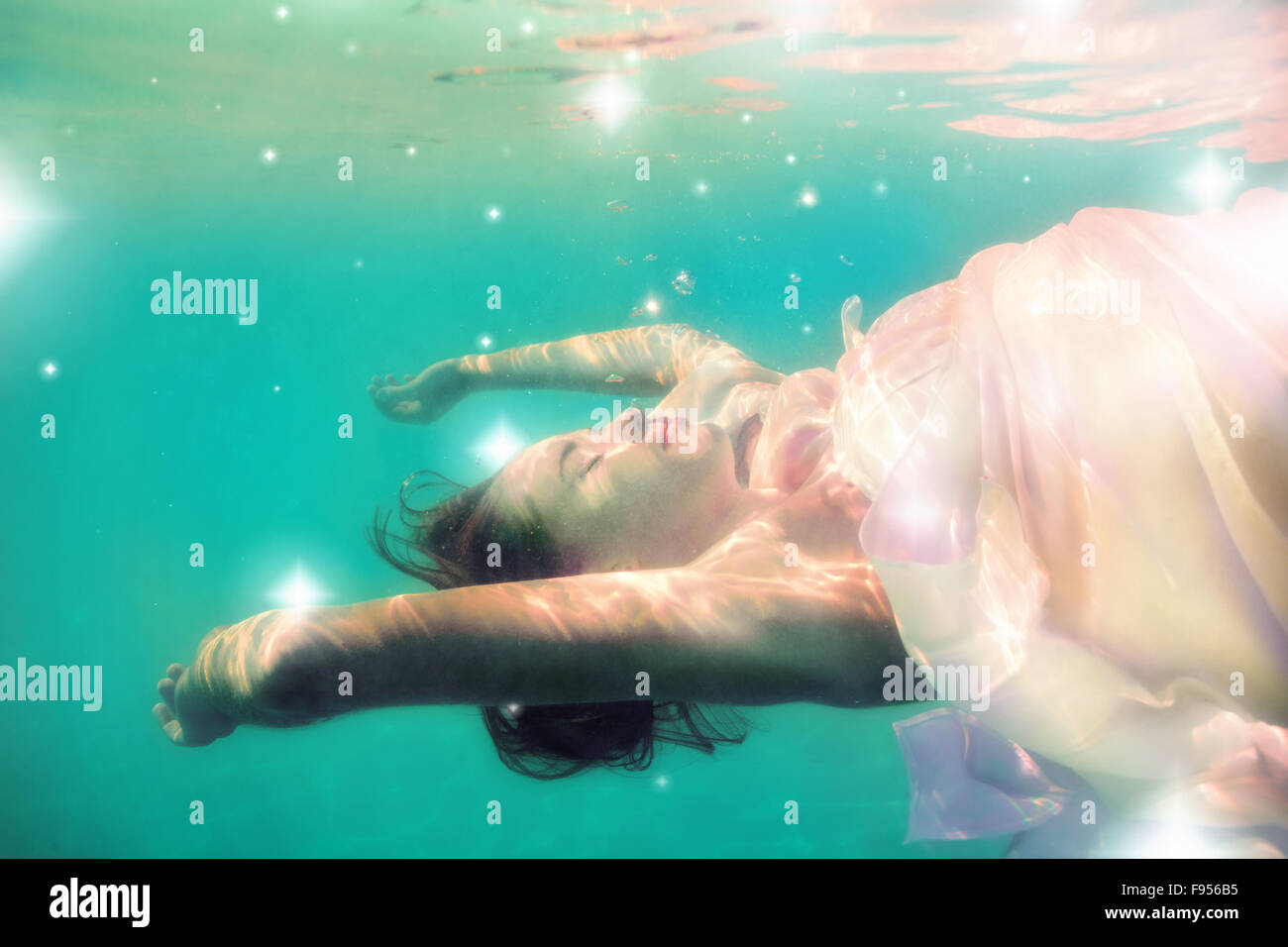 Girl Underwater Dress High Resolution Stock Photography and Images - Alamy