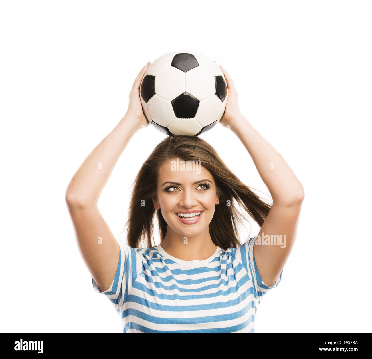Lady soccer ball hi-res stock photography and images - Alamy
