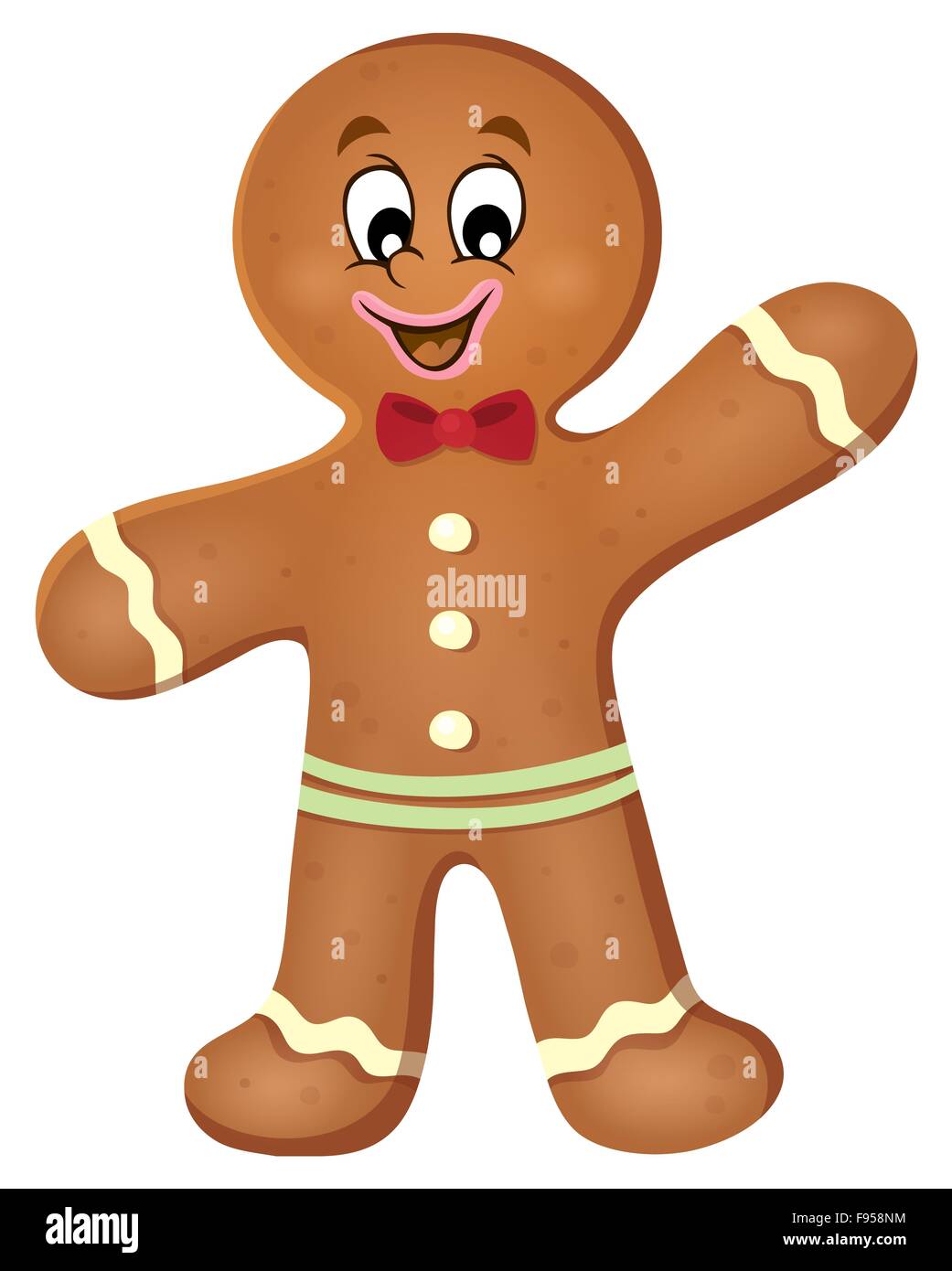 Gingerbread man theme image 1 - picture illustration Stock Photo - Alamy