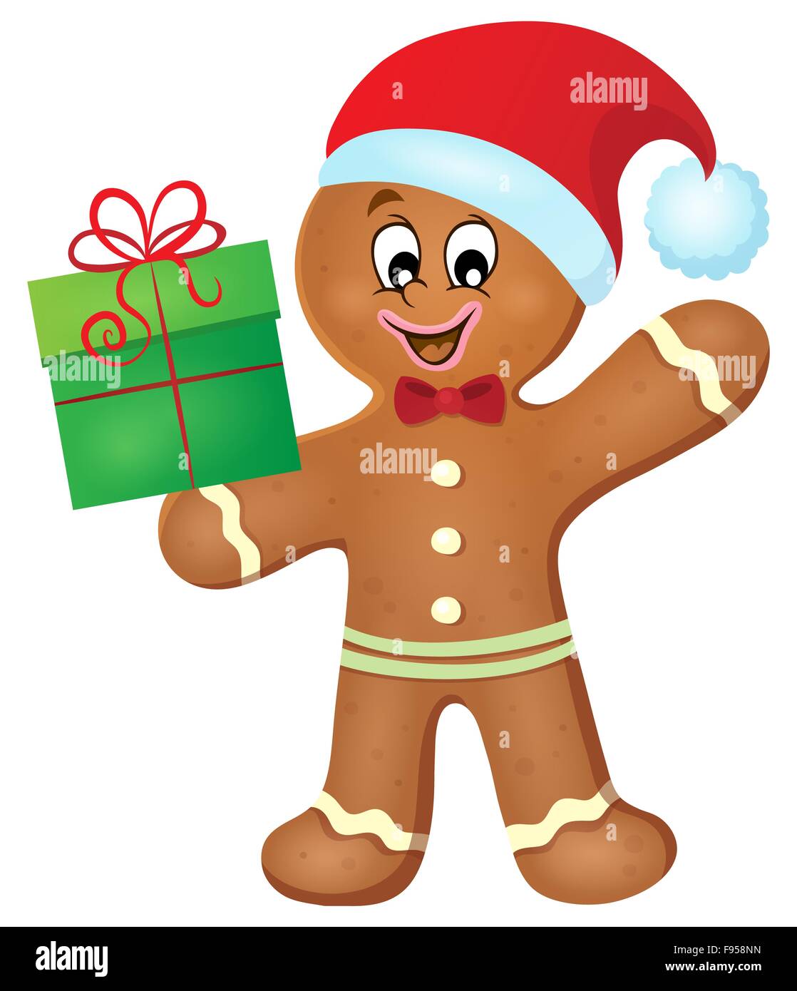 Gingerbread man theme image 2 - picture illustration Stock Photo - Alamy
