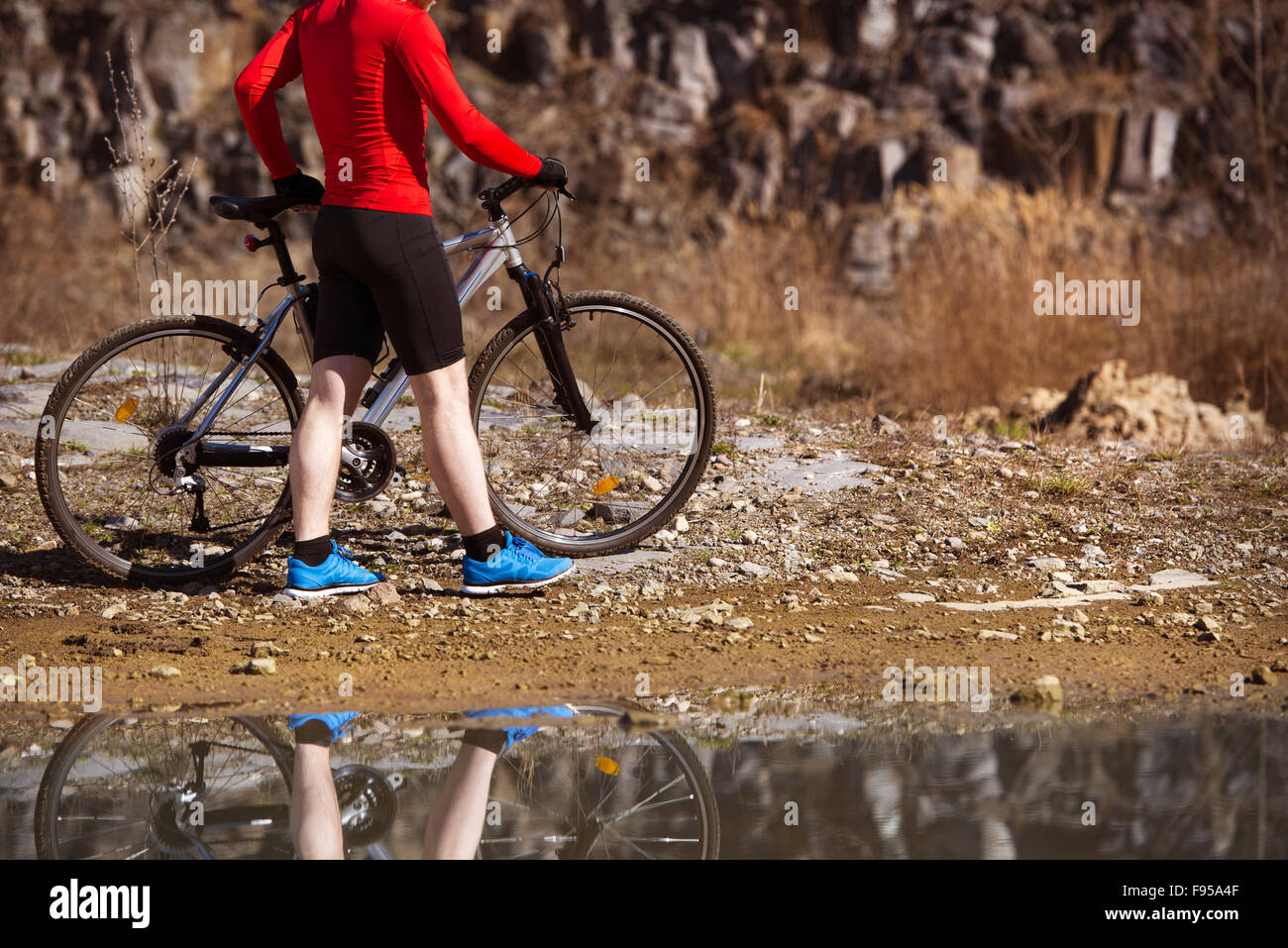 Man puddle water hi-res stock photography and images - Alamy