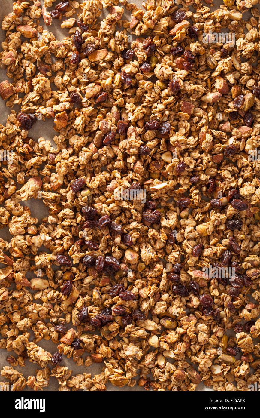 homemade healthy granola on backing paper background Stock Photo - Alamy