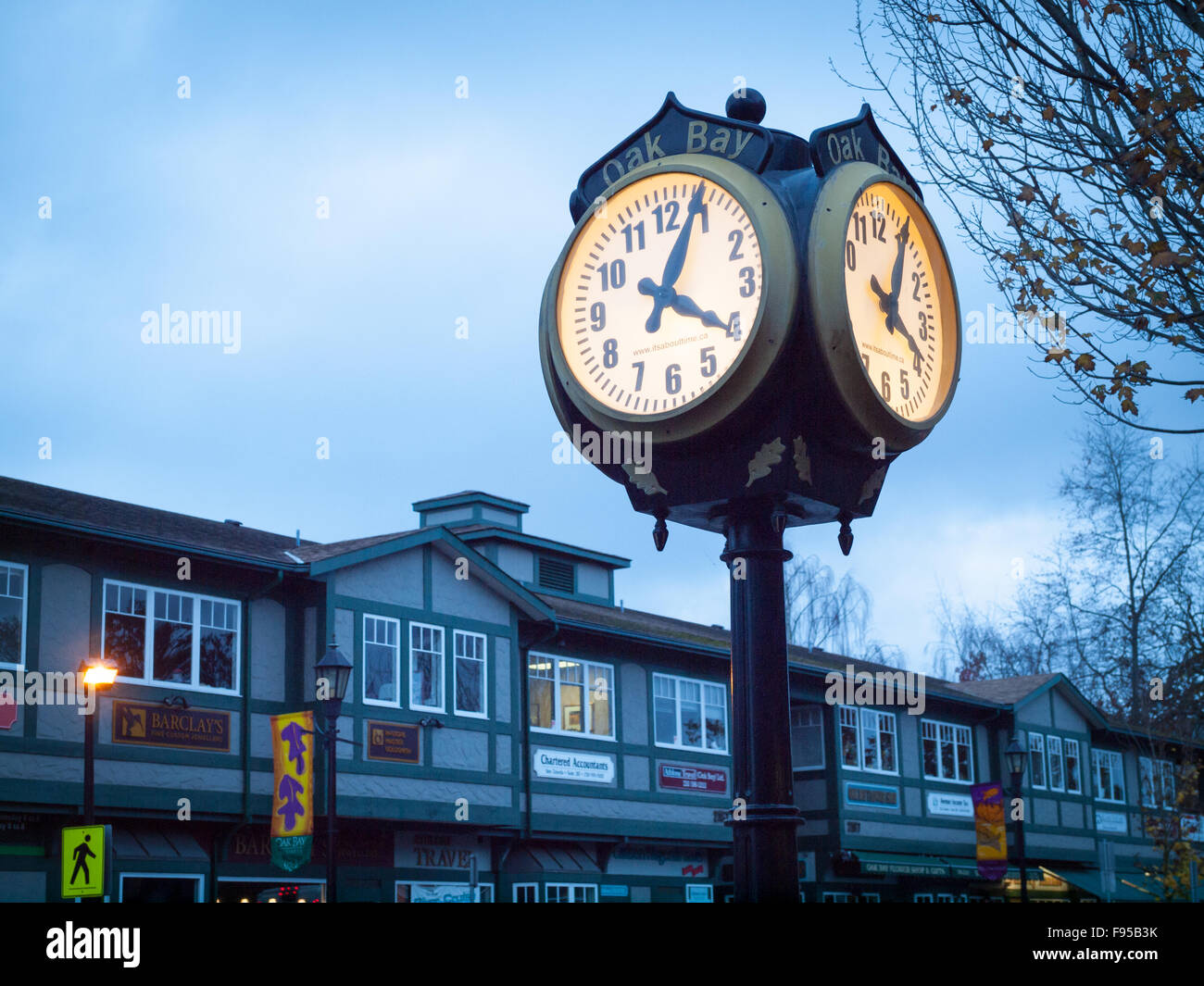 Oak bay village traditional clock hi-res stock photography and images ...