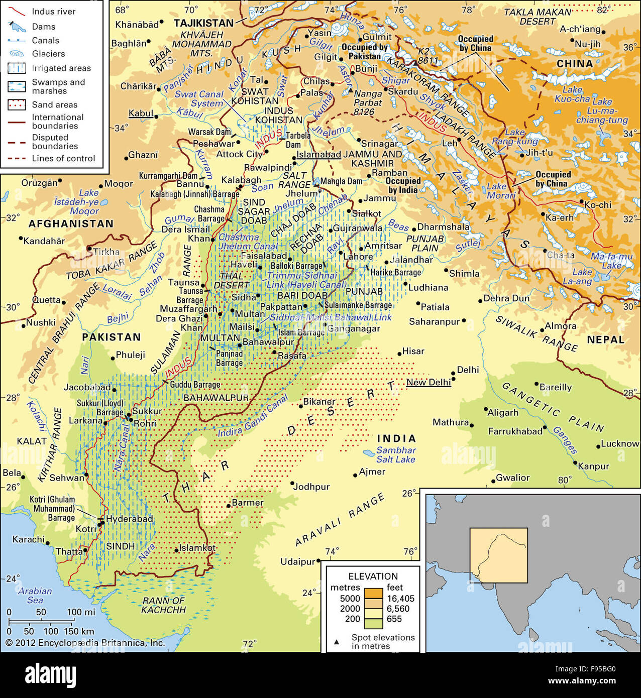 Indus river maps cartography geography indus hi-res stock photography ...