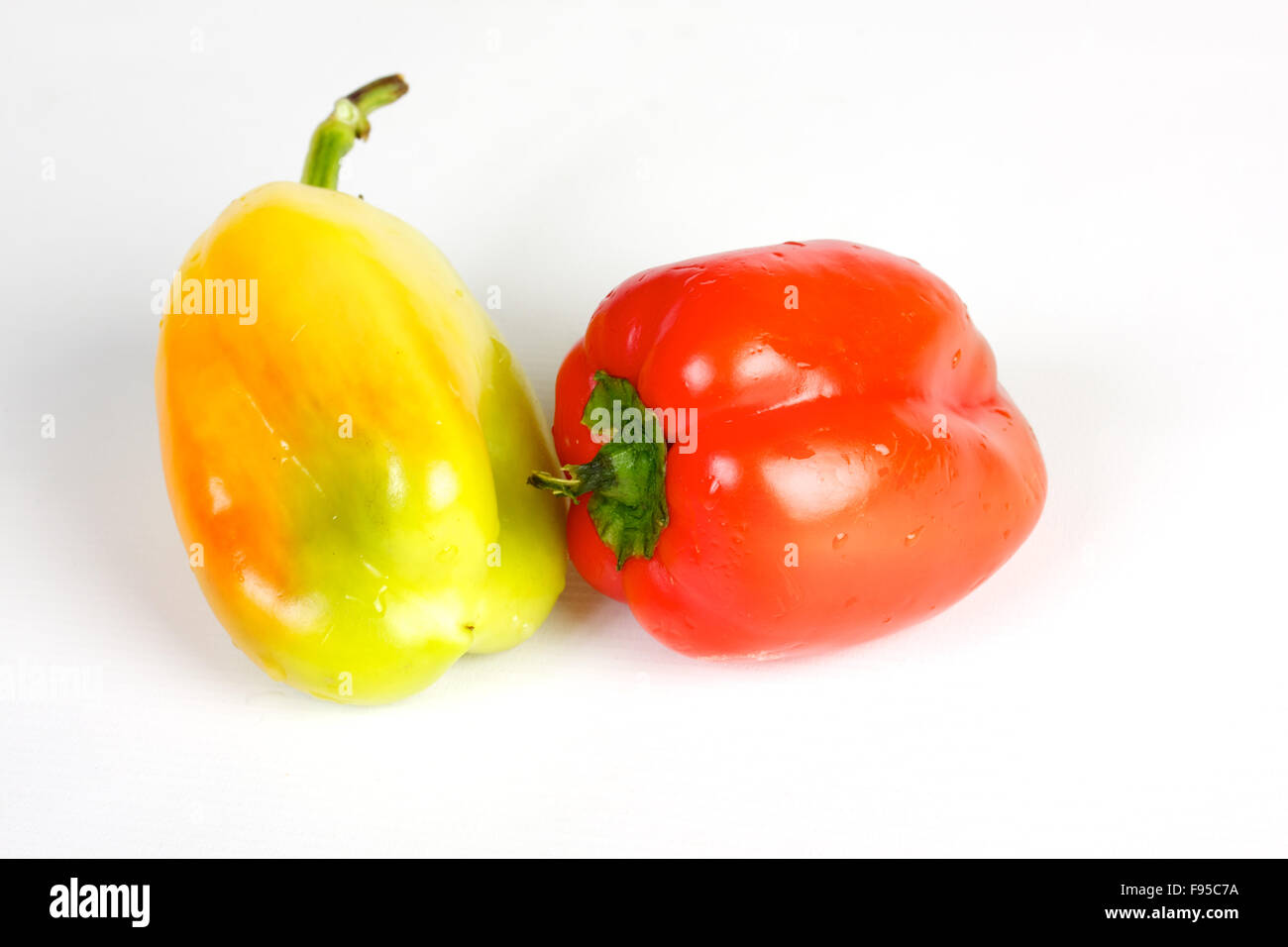 Bell pepper mix on the white background Stock Photo - Alamy