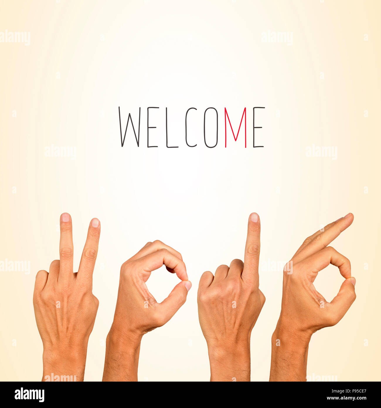 Welcome hands hi-res stock photography and images - Alamy