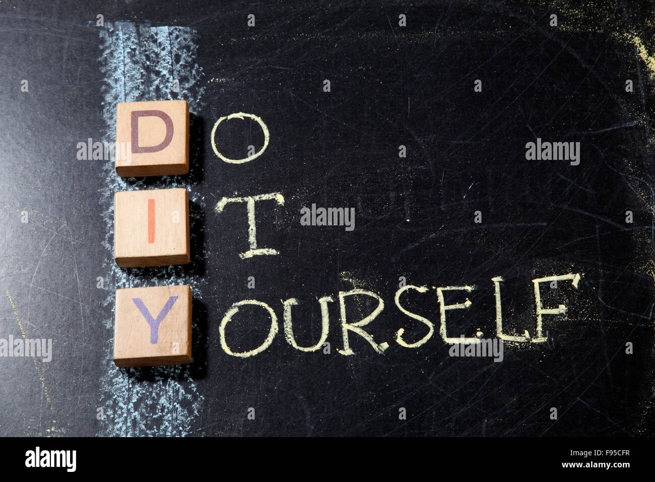 Do It Yourself (DIY), business concept acronym on blackboard Stock ...