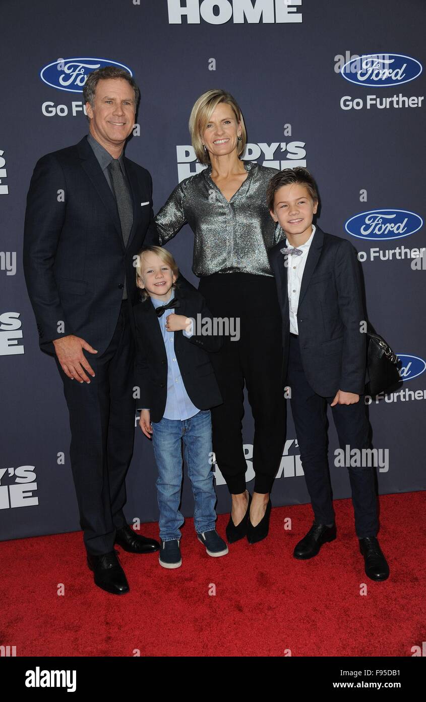 New York, NY, USA. 13th Dec, 2015. Will Ferrell, Viveca Paulin, Magnus ...