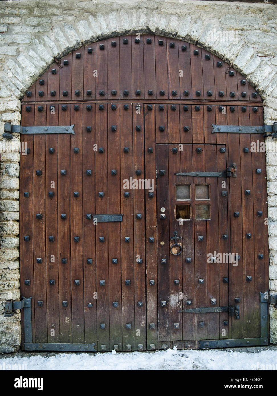 Ancient wooden gate Stock Photo - Alamy