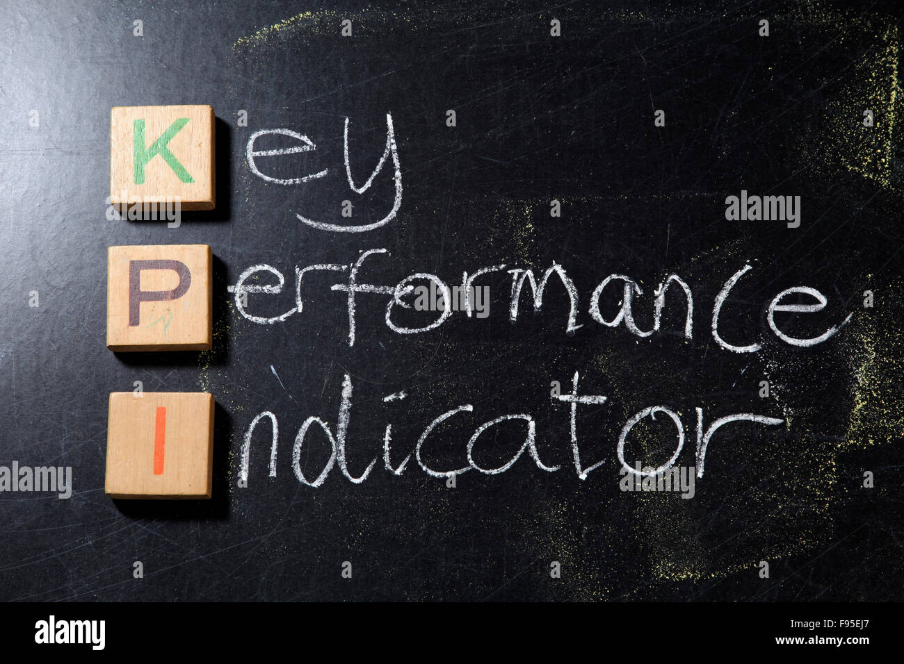 key performance indicator,KPI written on blackboard Stock Photo - Alamy