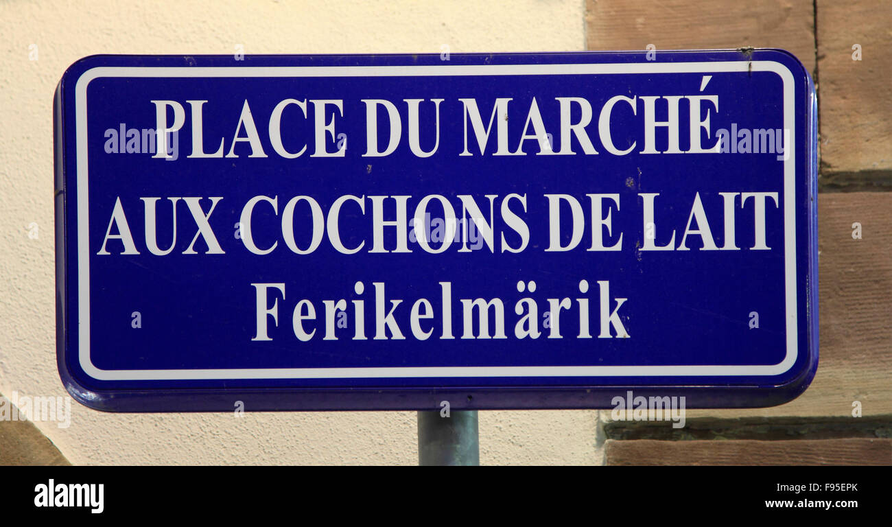 France, Alsace, Strasbourg, street sign Stock Photo - Alamy