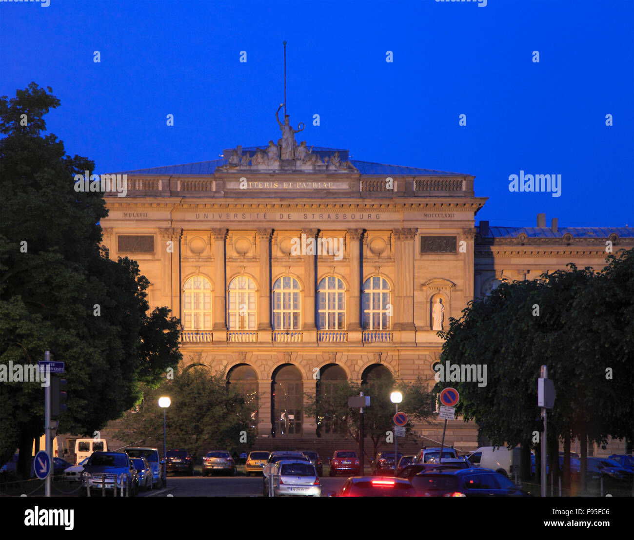 France, Alsace, Strasbourg, University, Palais Universitaire Stock ...