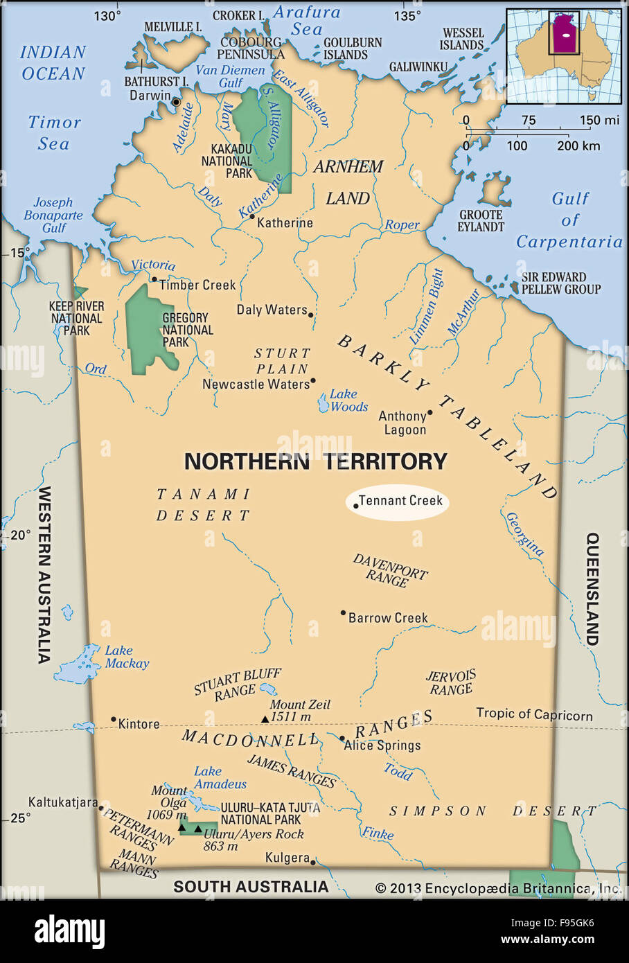 Tennant creek northern territory australia maps hi-res stock ...