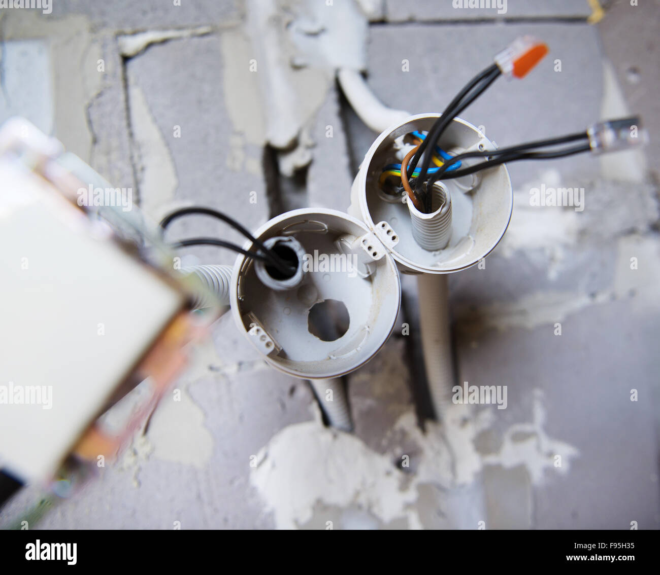 Electrician's tools for repairing the socket and swtich Stock Photo - Alamy