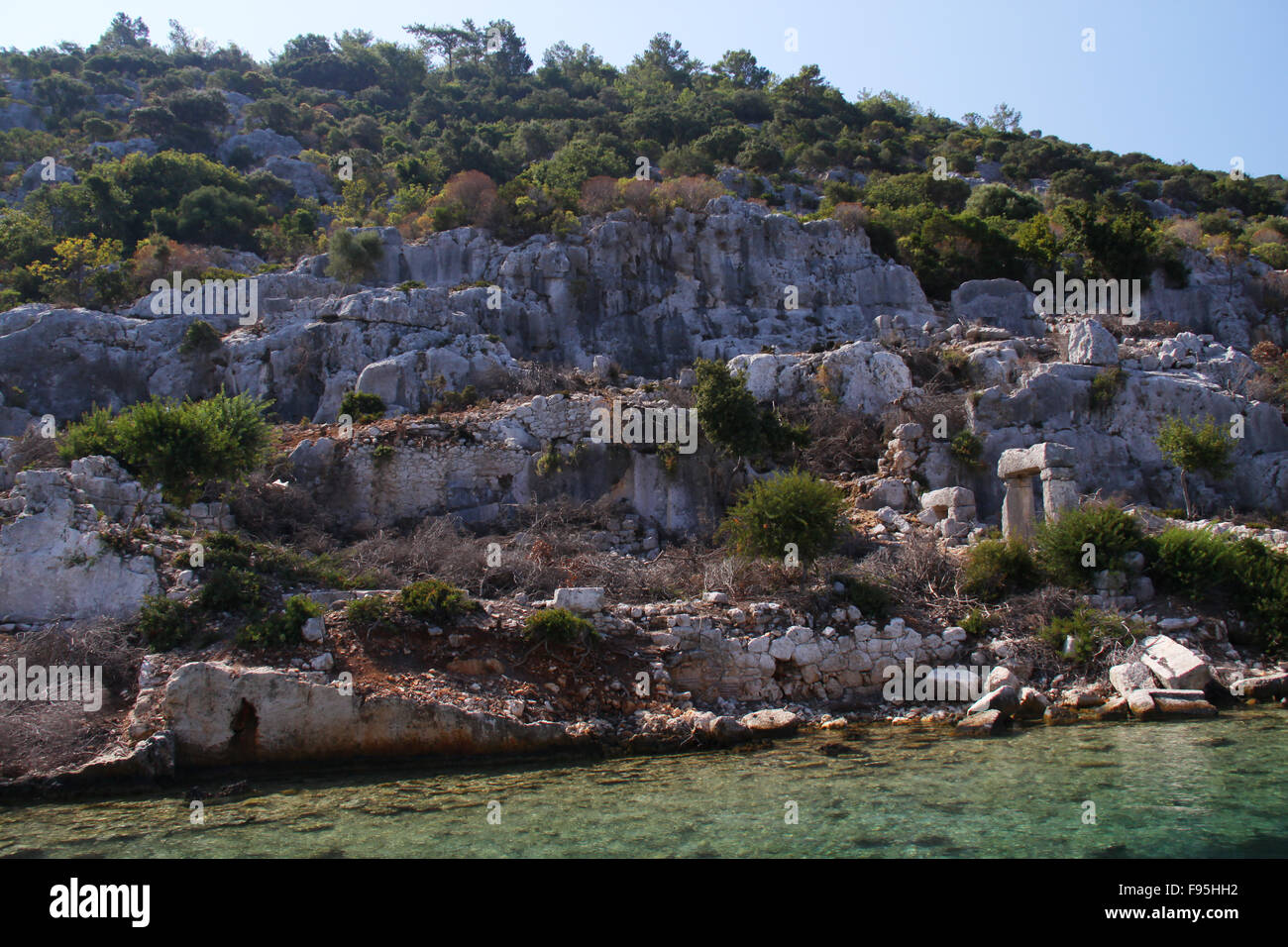 Sea and Rocks inTurkey Stock Photo - Alamy