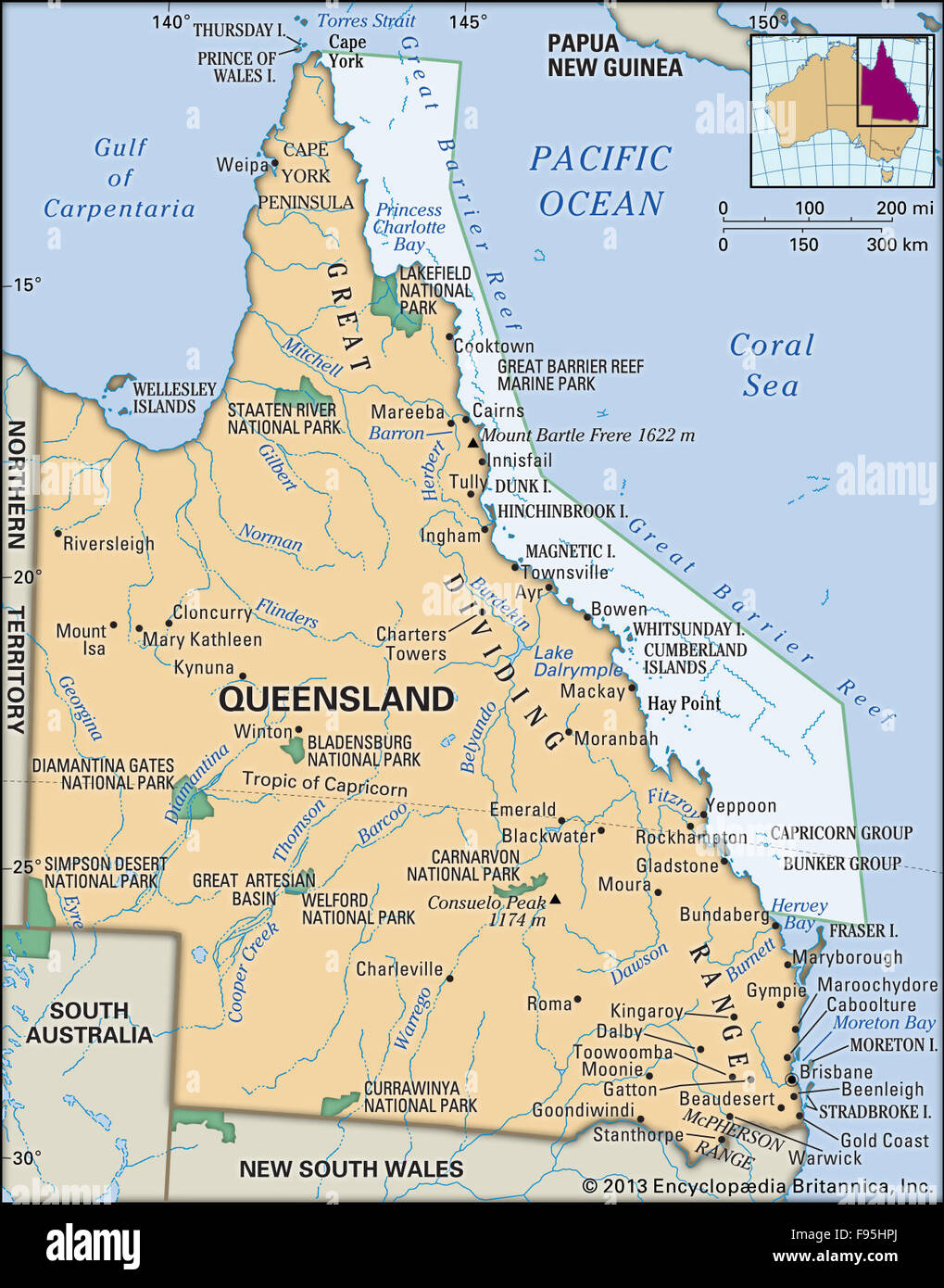 Great barrier reef queensland australia maps hi-res stock photography ...