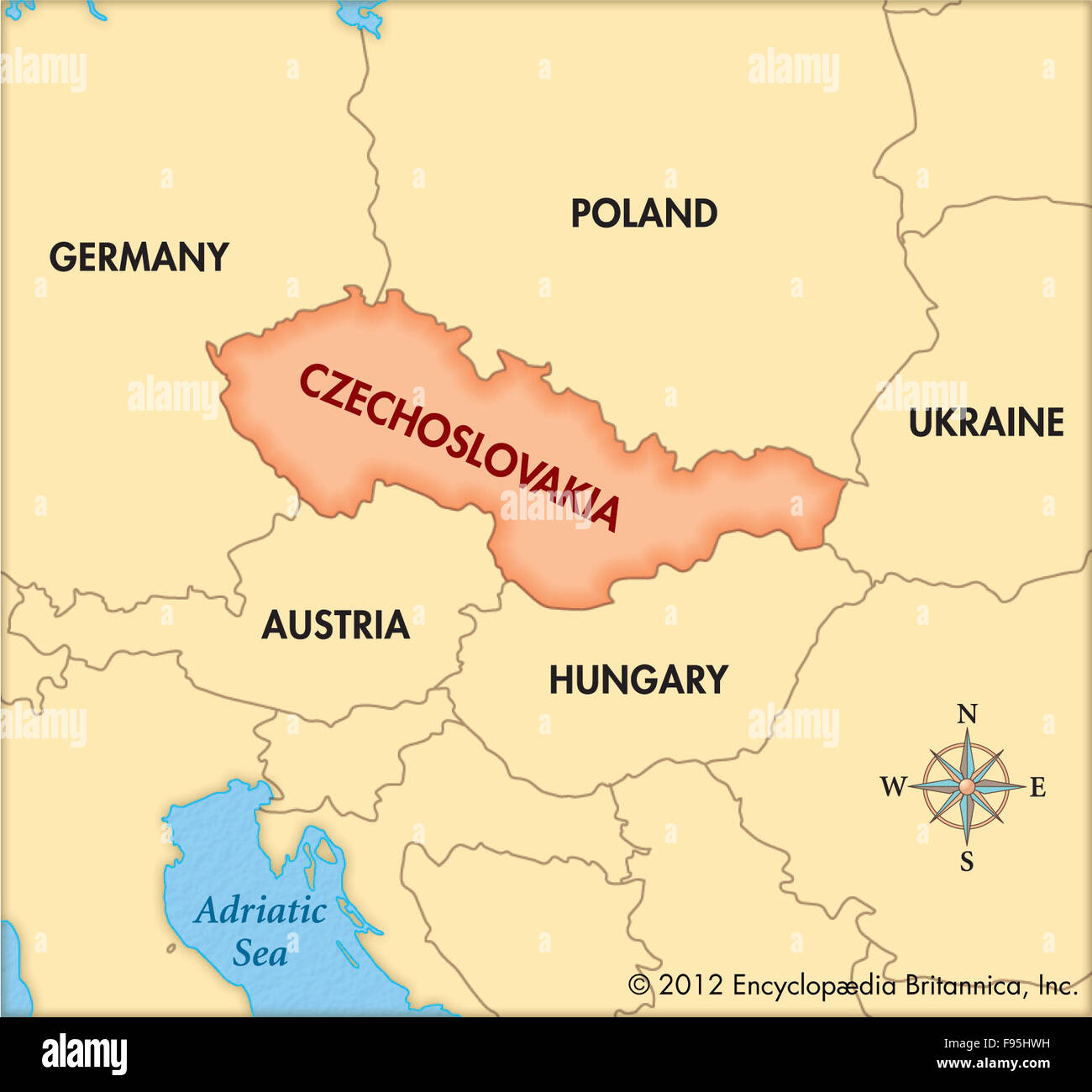 Czechoslovakia maps cartography geography hi-res stock photography and ...