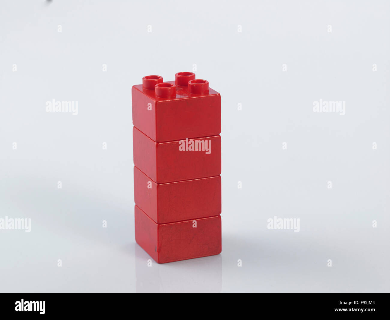 stack of the building plastic on the white background Stock Photo - Alamy