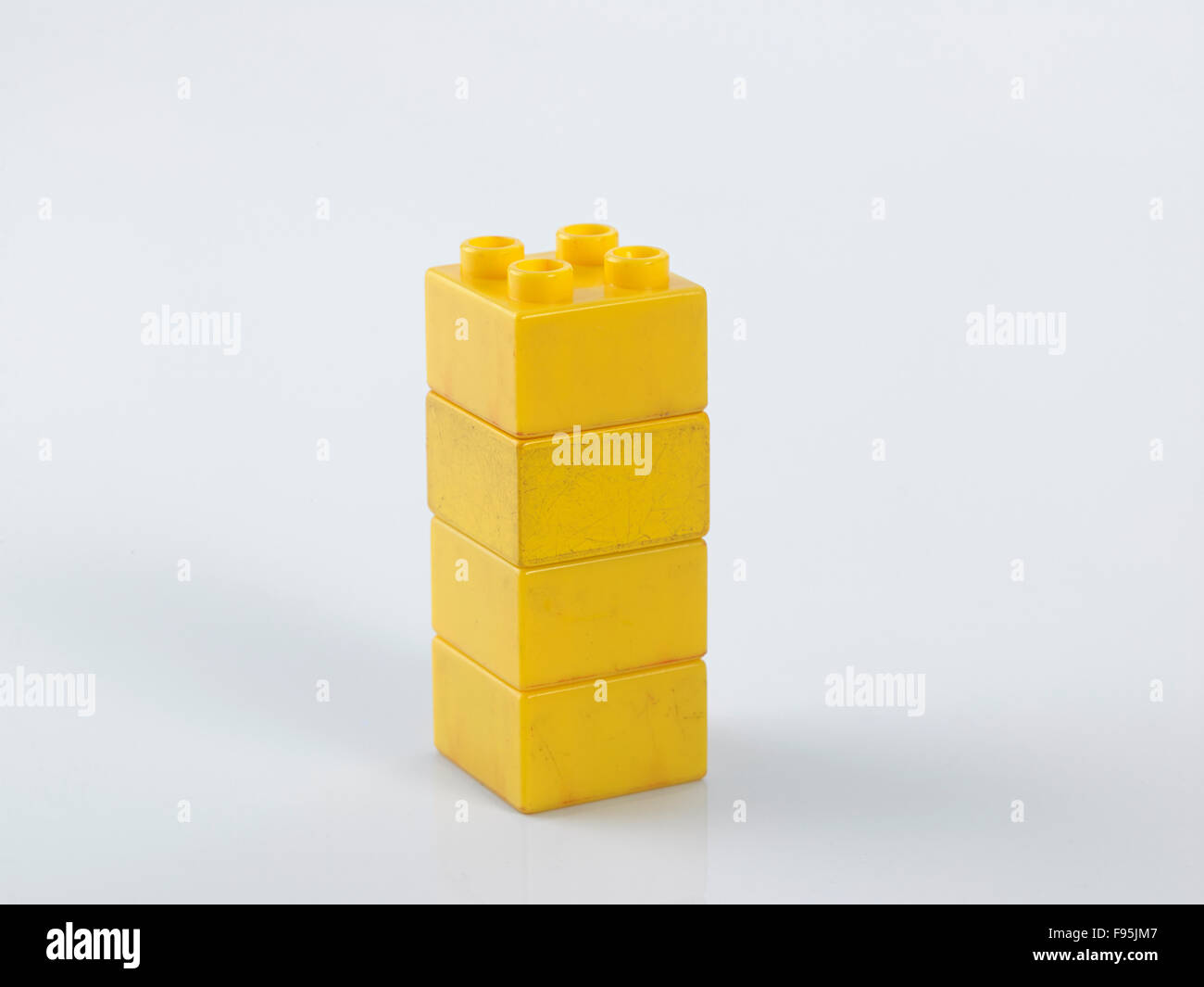 stack of the building plastic on the white background Stock Photo - Alamy
