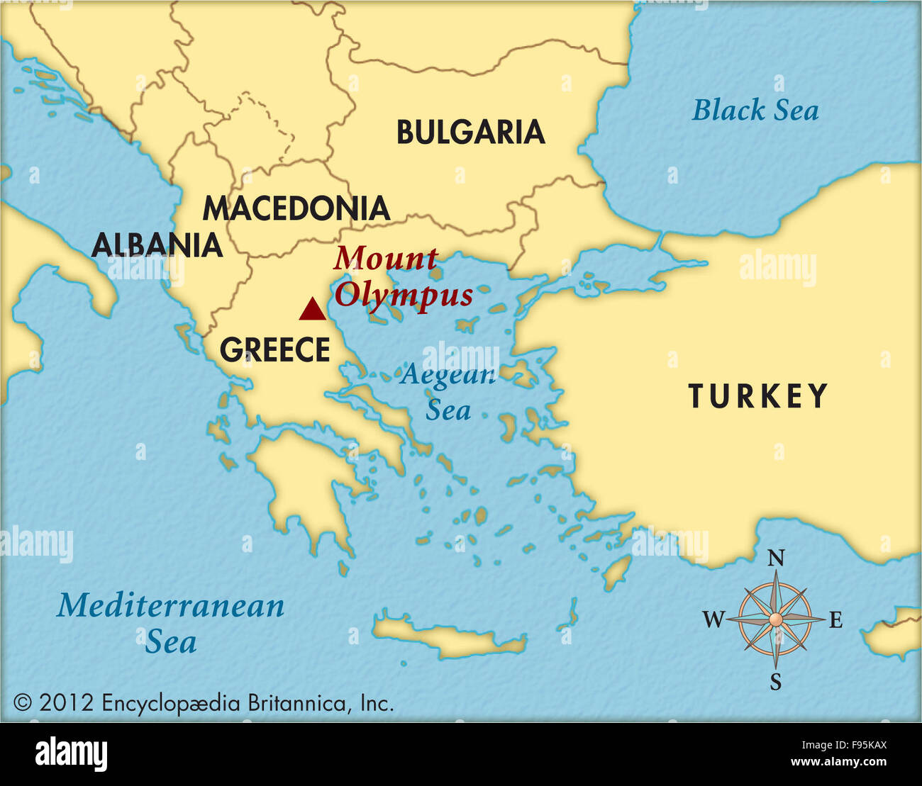 Mount olympus maps cartography geography mount hi-res stock photography ...