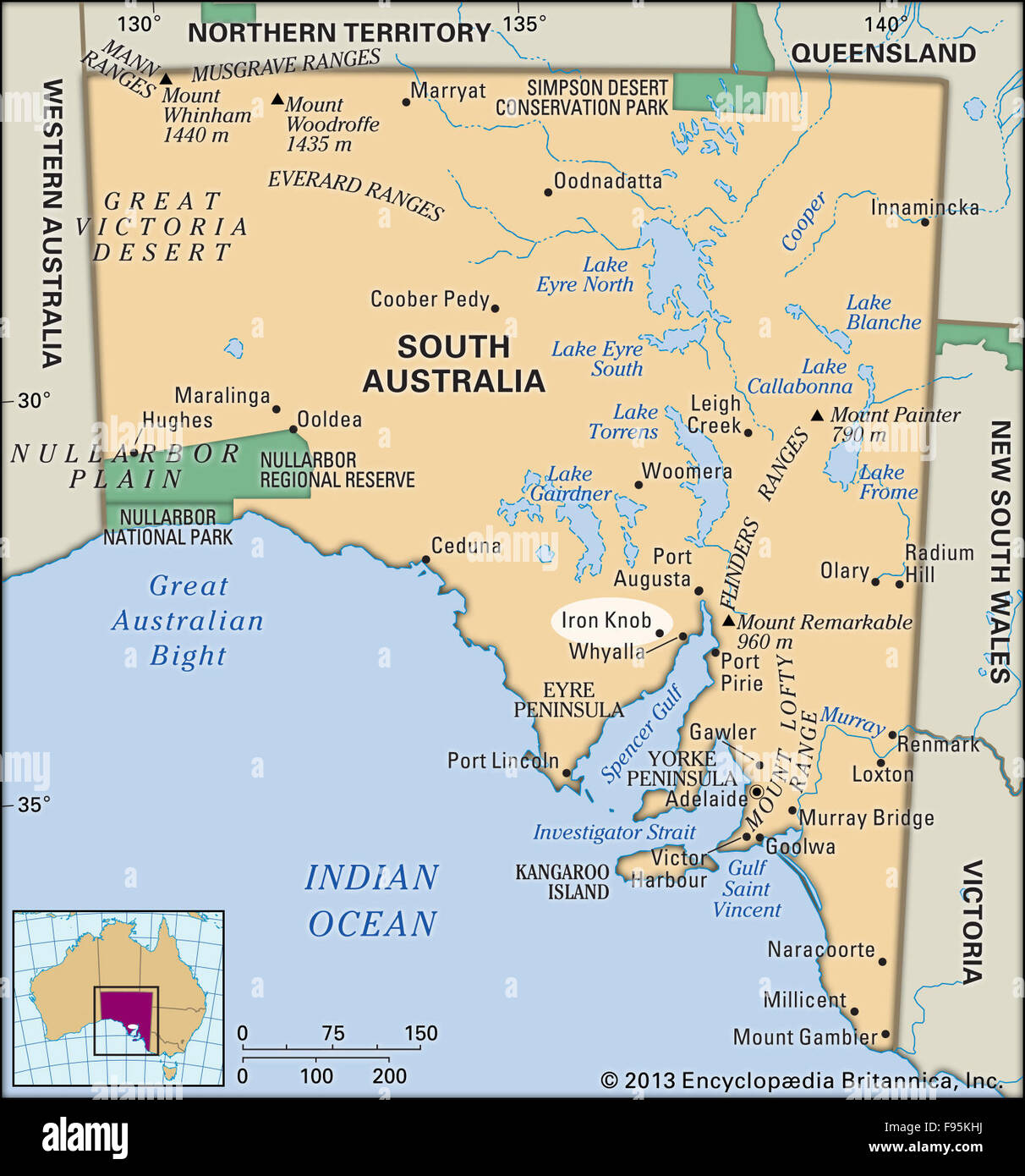 Iron knob south australia australia maps hi-res stock photography and ...