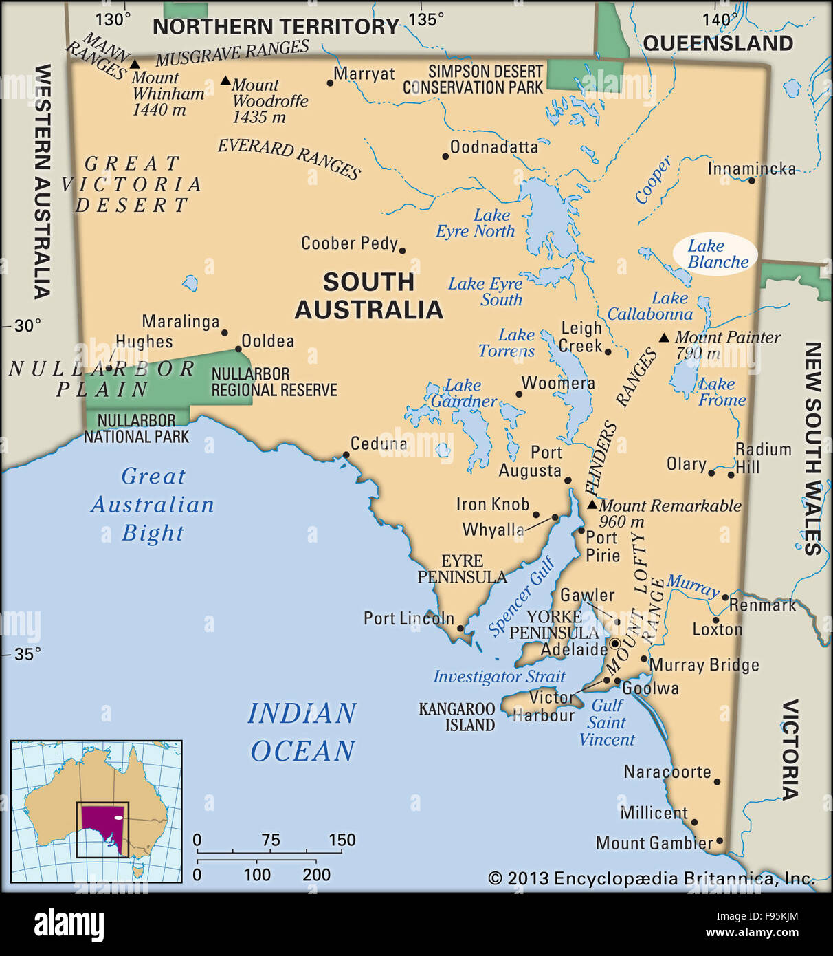 Lake blanche south australia australia maps hi-res stock photography ...