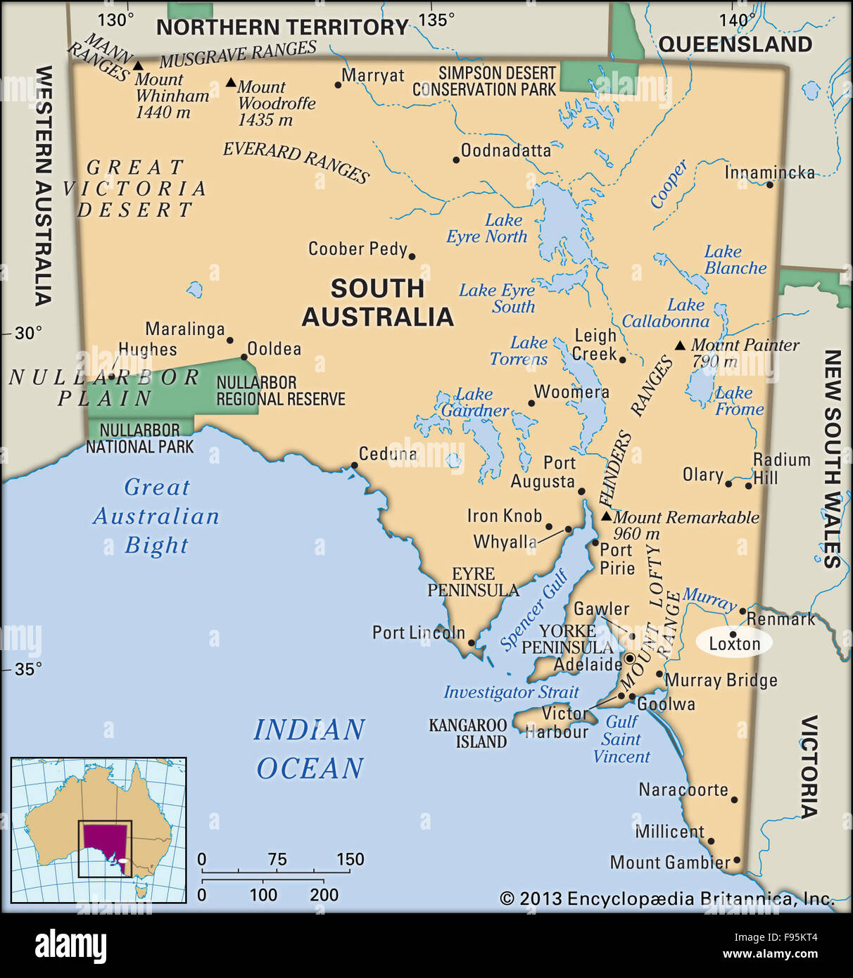Loxton south australia australia maps cartography hi-res stock ...
